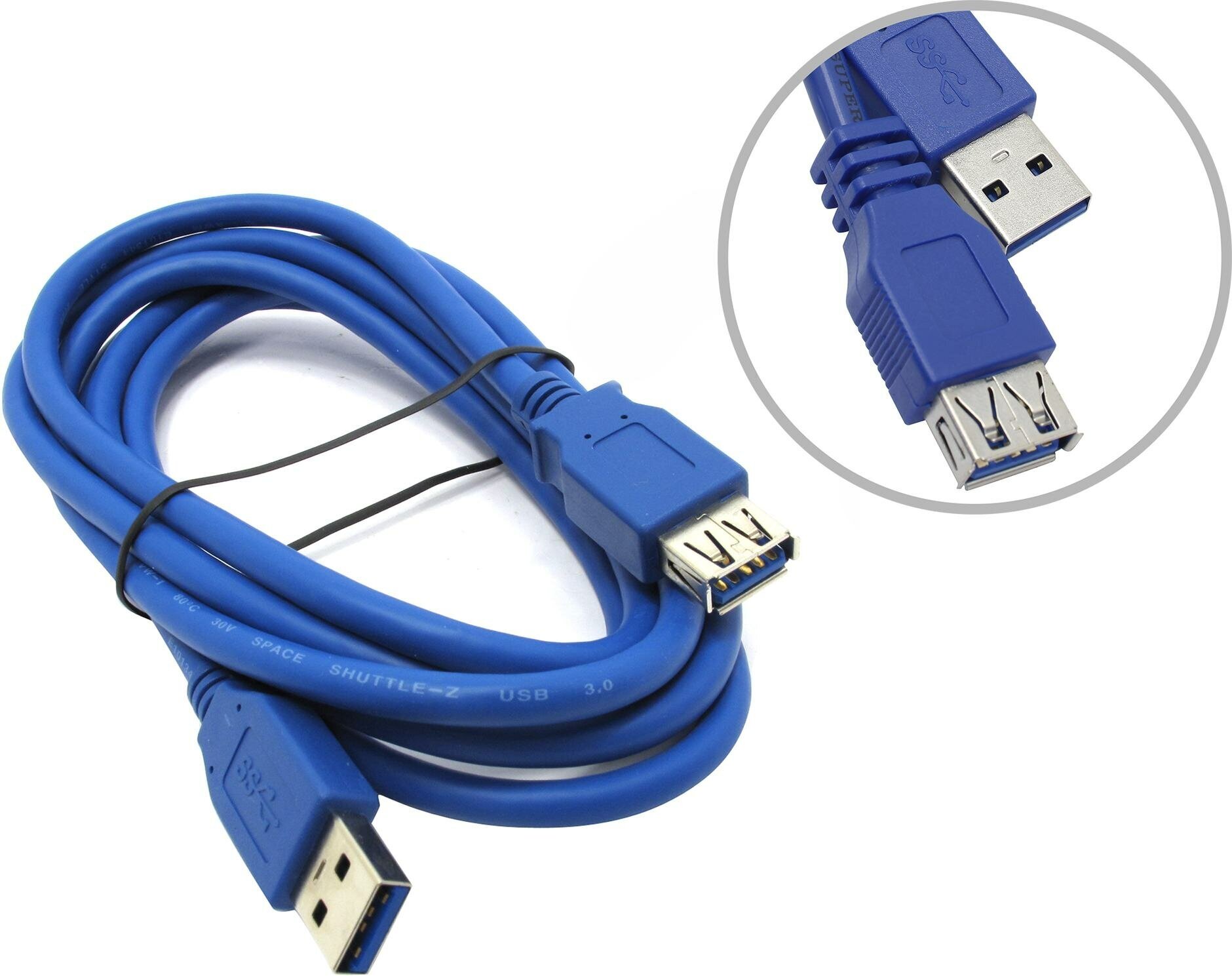 Кабель удлинительный «B&P» USB 3.0 (Am-->Af) 1.8м для соединения устройств