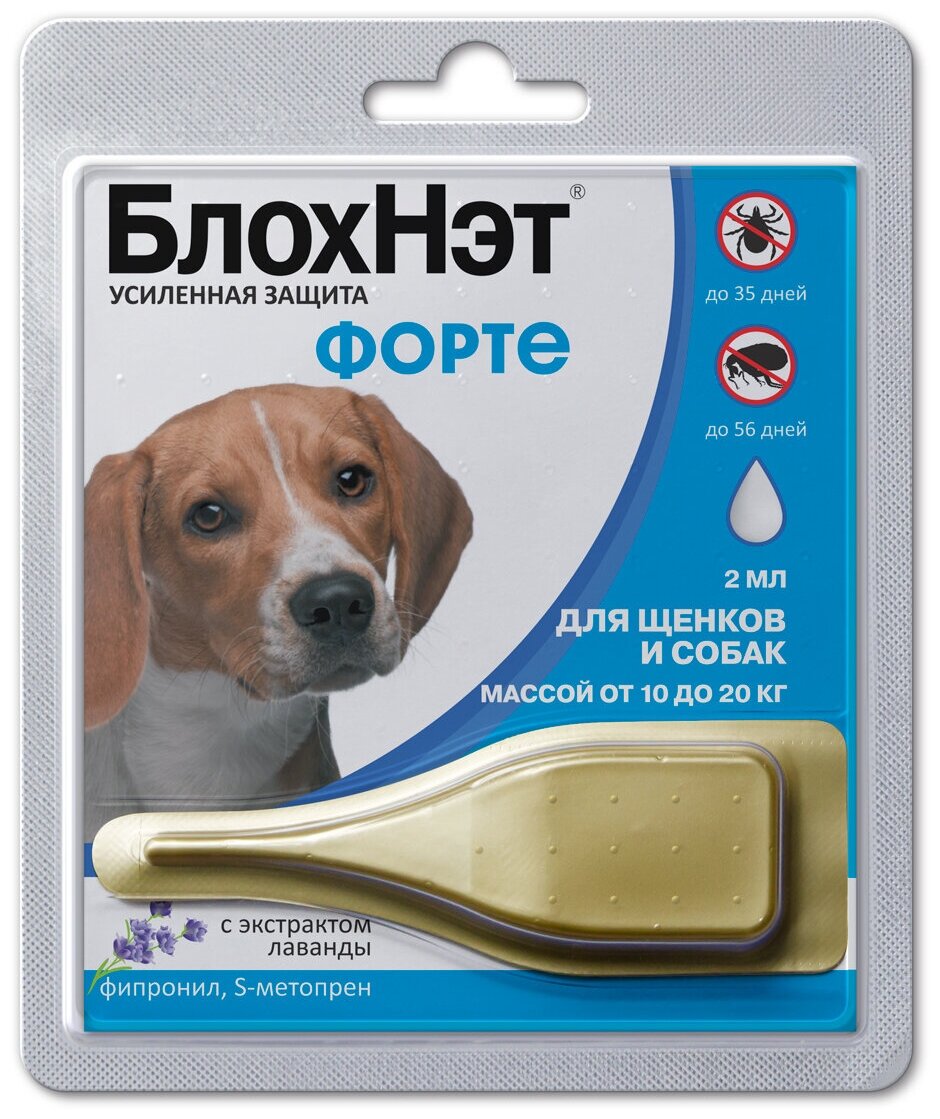 БлохНэт Форте капли для щенков и собак с массой тела от 10 до 20 кг