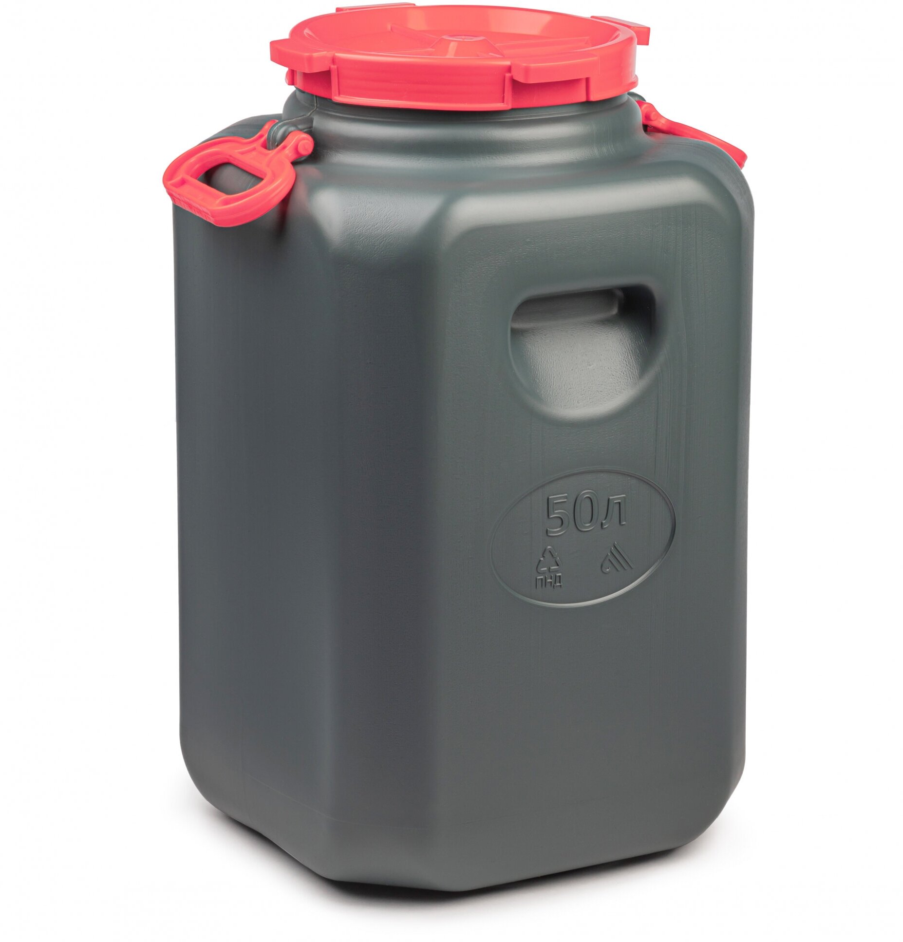 Канистра-бочка 50 л Альтернатива "Эконом" М8331, пластик, серый