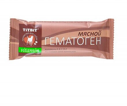 Лакомство Титбит для собак Гематоген мясной 35 г
