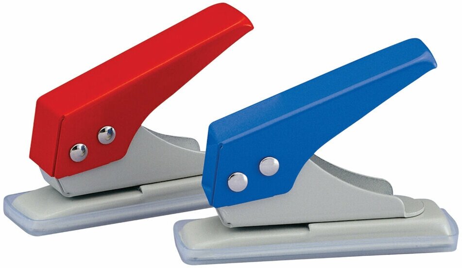 Дырокол на 1 отверстие KW-trio, до 12 листов, ассорти (красный, синий, зеленый), 921, -921, 225150