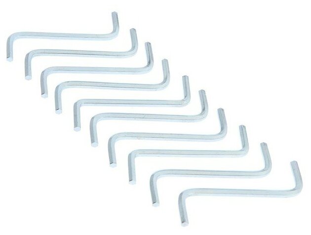 Набор мебельных ключей Tundra шестигранные, S-образные, сталь, 45,4 мм, 10 шт (4670380)