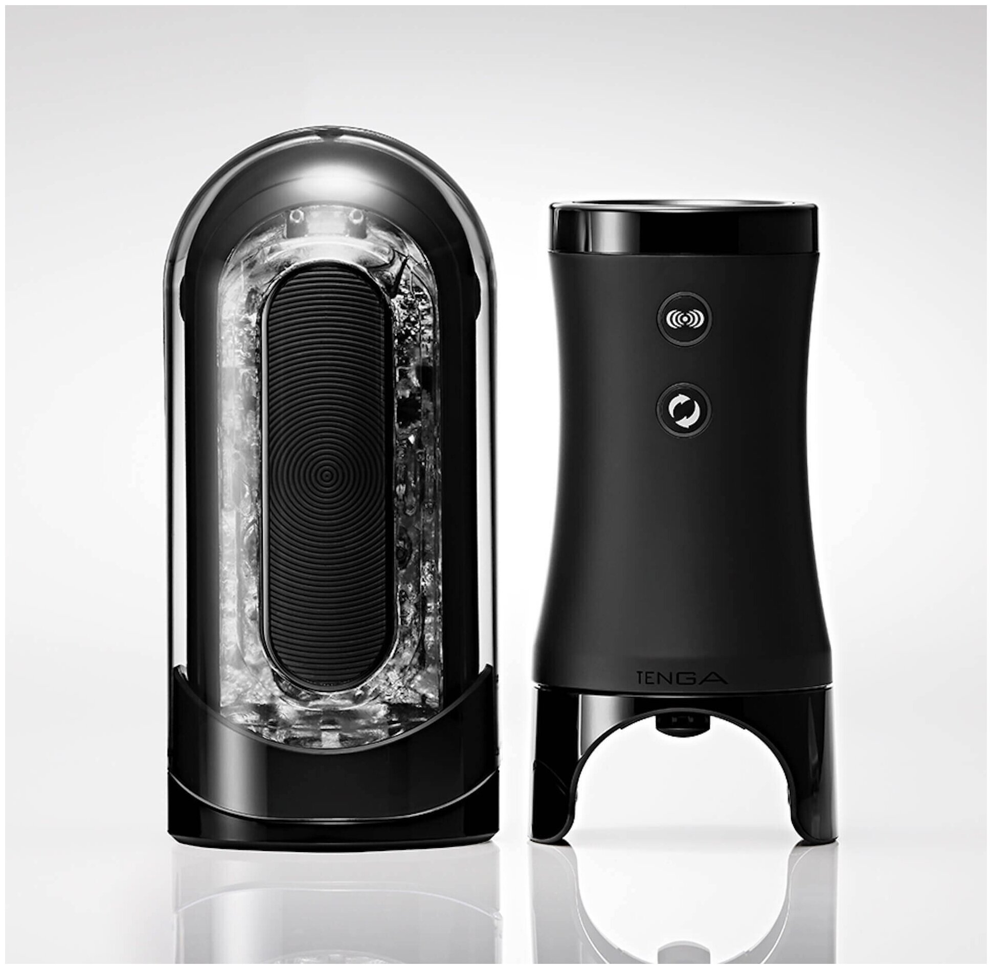 Tenga Набор Tenga Flip Zero Electronic Vibrotation: мастурбатор с вибрацией и устройство вращения Мастурбаторы