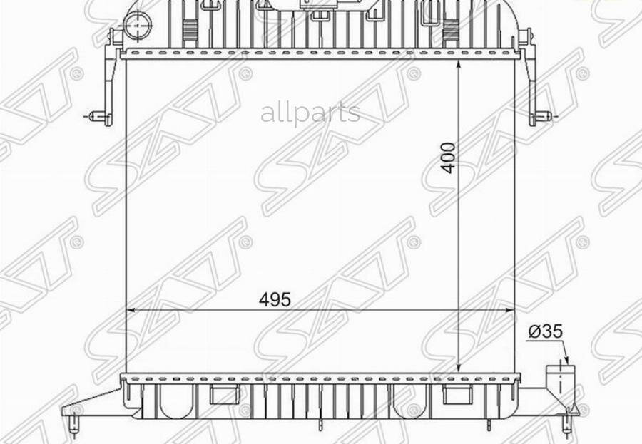 SAT OP0002 Радиатор Opel Omega 84-94