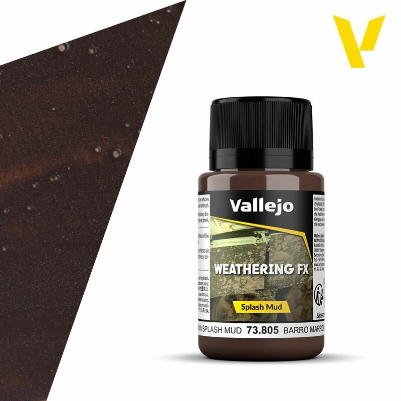 Краска Vallejo серии Weathering Effects - Brown Splash Mud (40 мл)