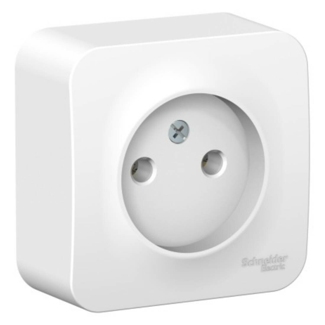 Розетка накладная Schneider Electric BLANCA без заземления и шторок 16А белая BLNRA000101