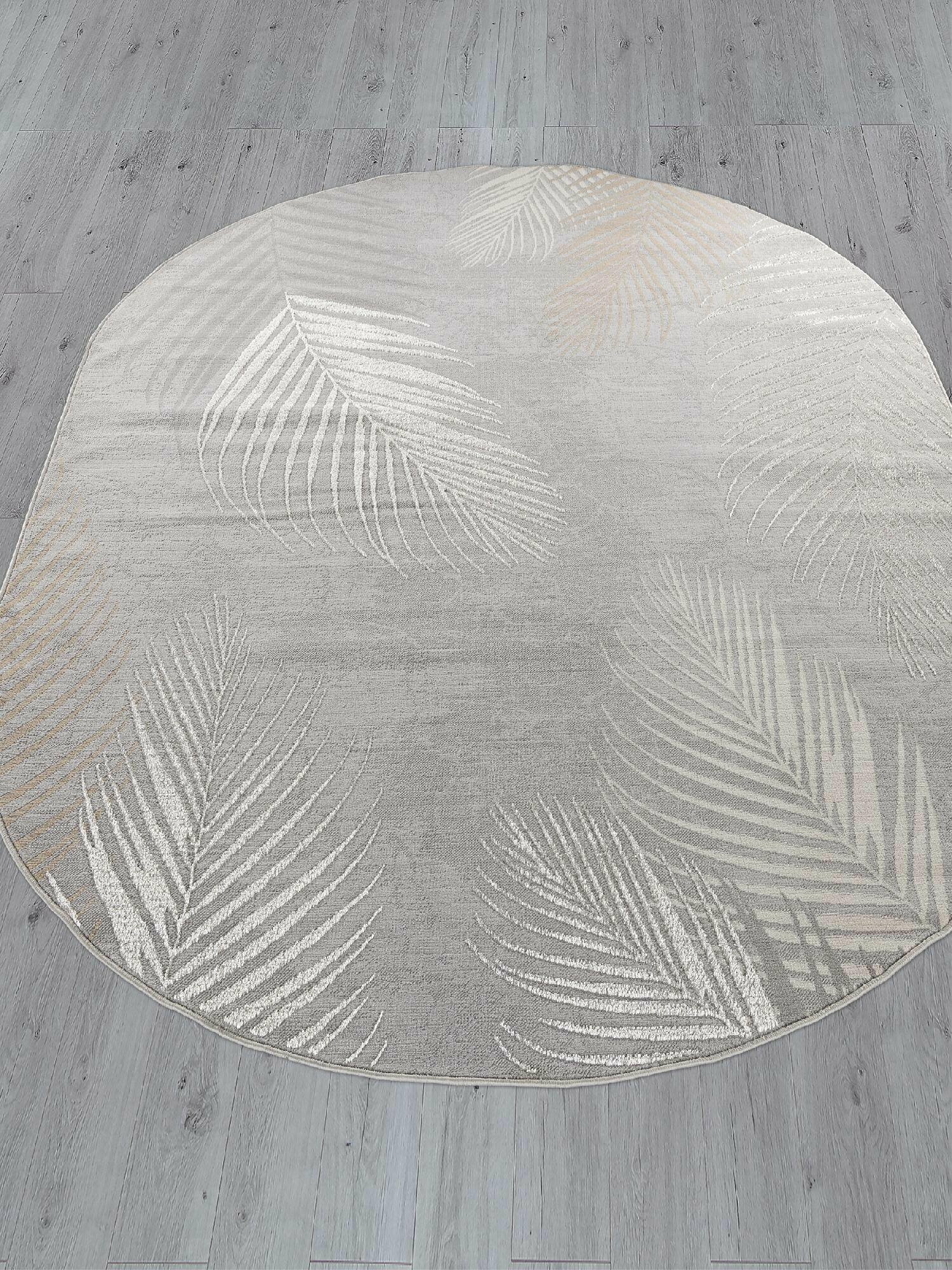 Ковер Овальный на пол в гостиную в спальню 200х400 см современный ворс 6 мм 396776 Kover-Russia