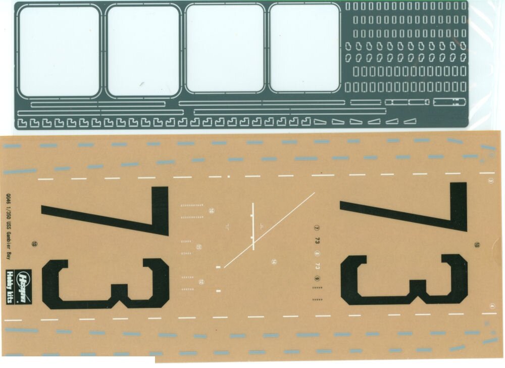 72146 Набор для детализации WOODEN DECK FOR ESCORT CARRIER USS GAMBIER BAY HASEGAWA) 1/350