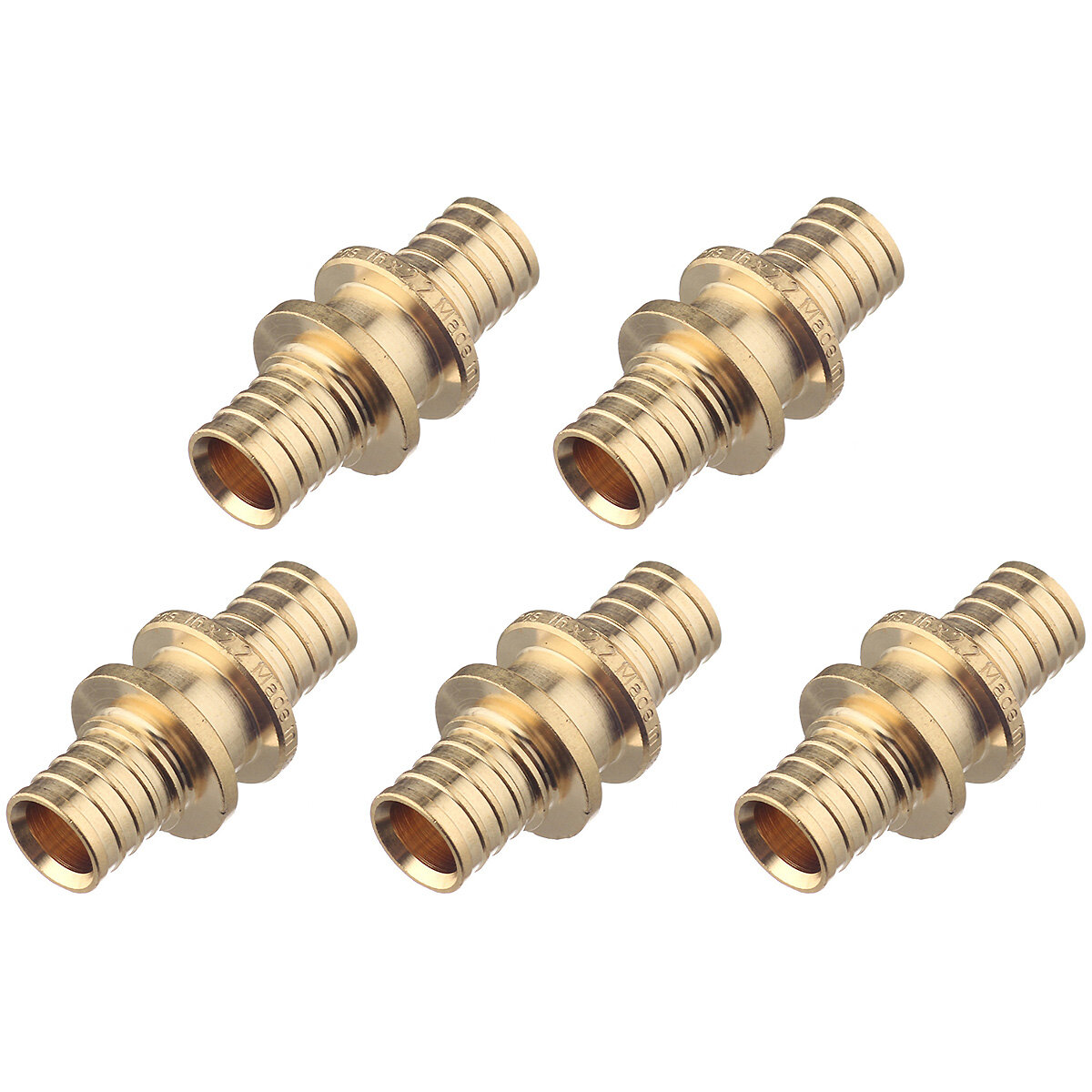 Соединитель прямой 16 х 16 мм латунный (5 шт.)