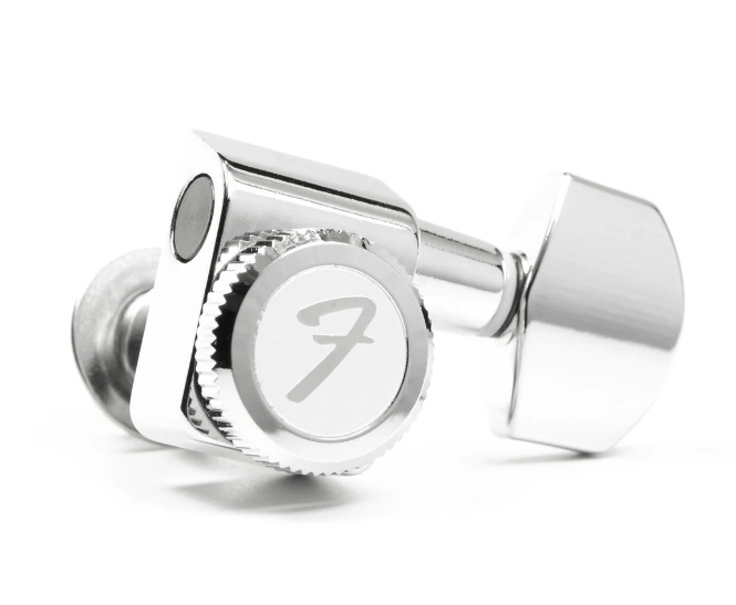 Колки 6 в линию локовые FENDER "F" Series 099-0818-100, хром