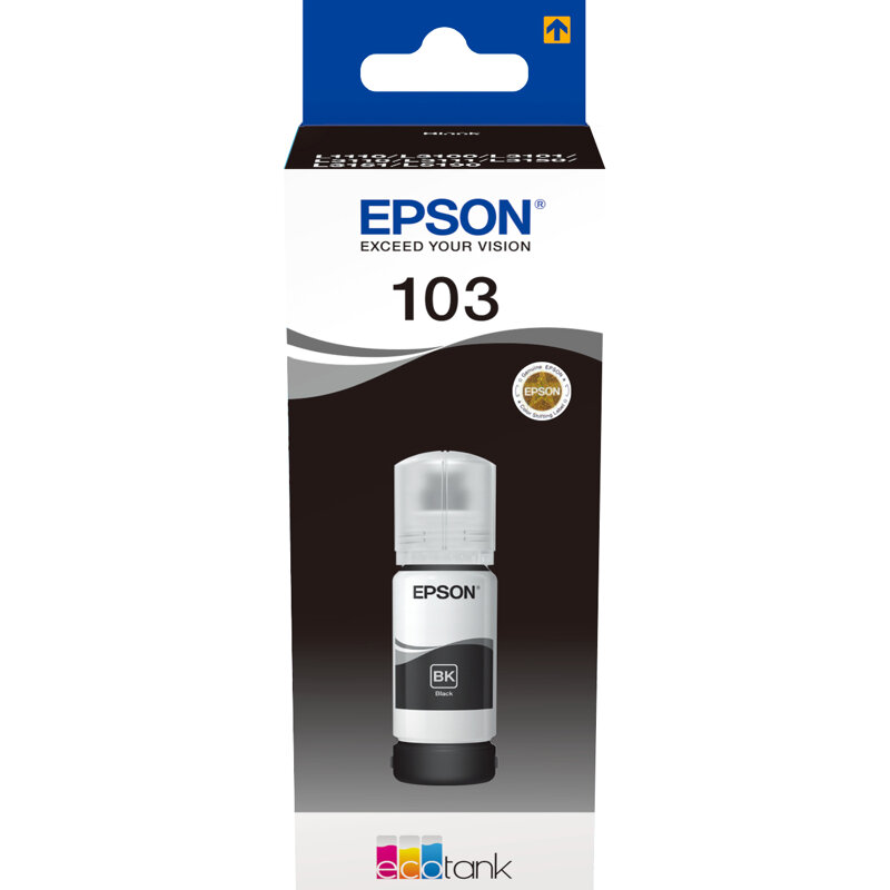 ABC Контейнер с чернилами Epson 103 C13T00S14A (черный) для L1110/3100/3101/3110/3111/3150/3151/5190 (65мл)