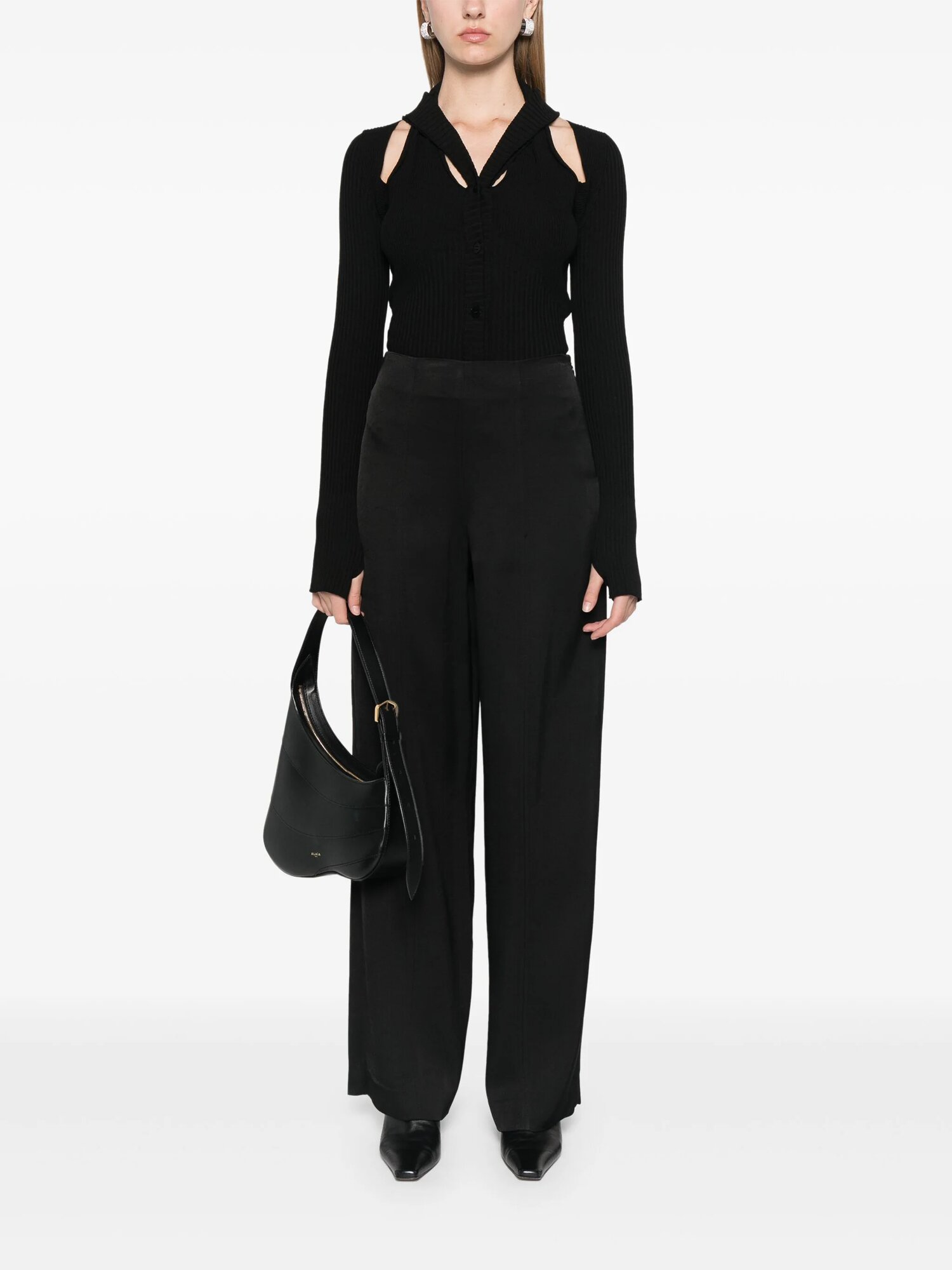 Брюки LouLou Studio Talia, размер M, черный — фото 1