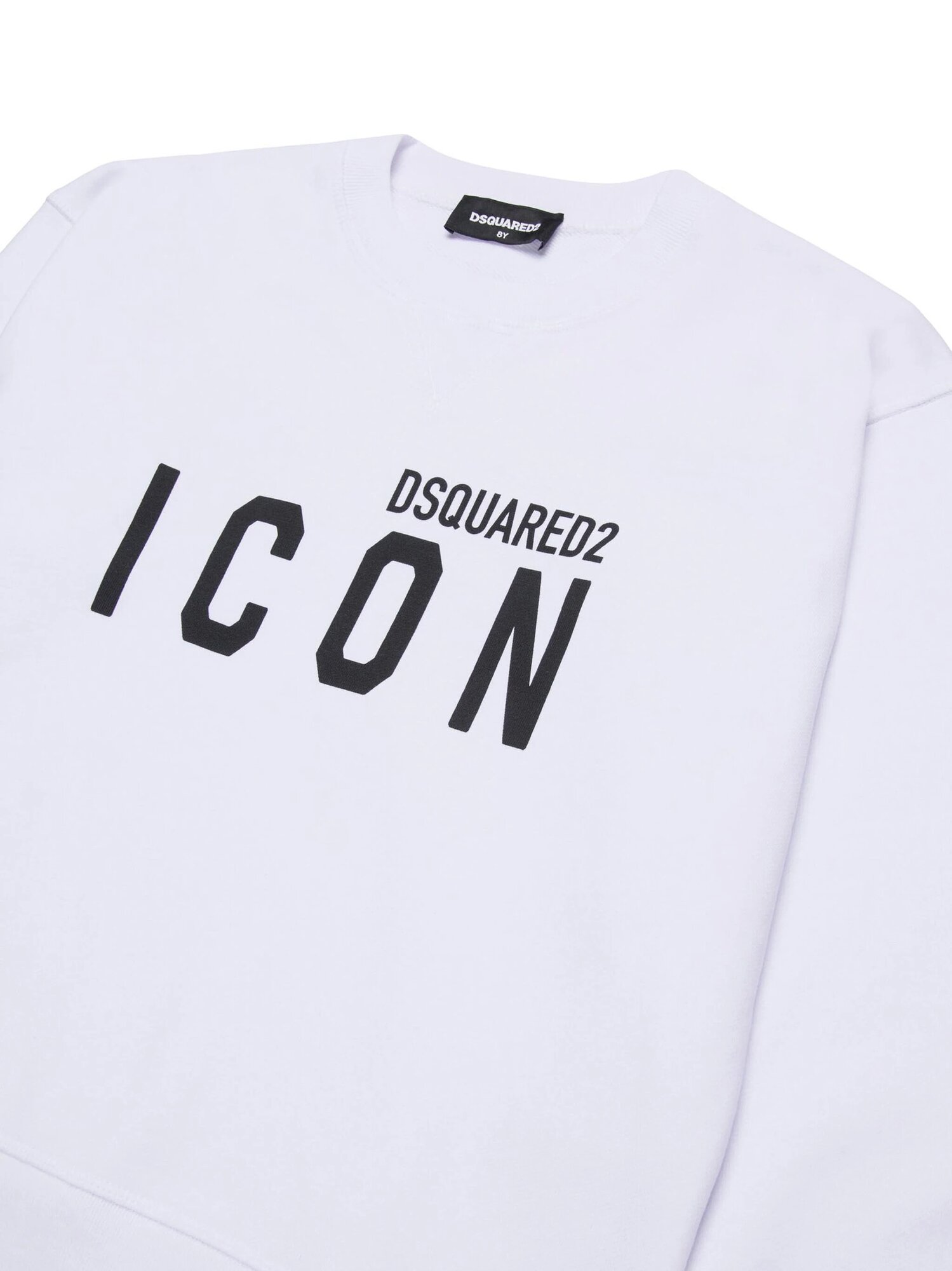 Толстовка DSQUARED2 Icon, размер 12 лет, бежевый/белый — фото 1