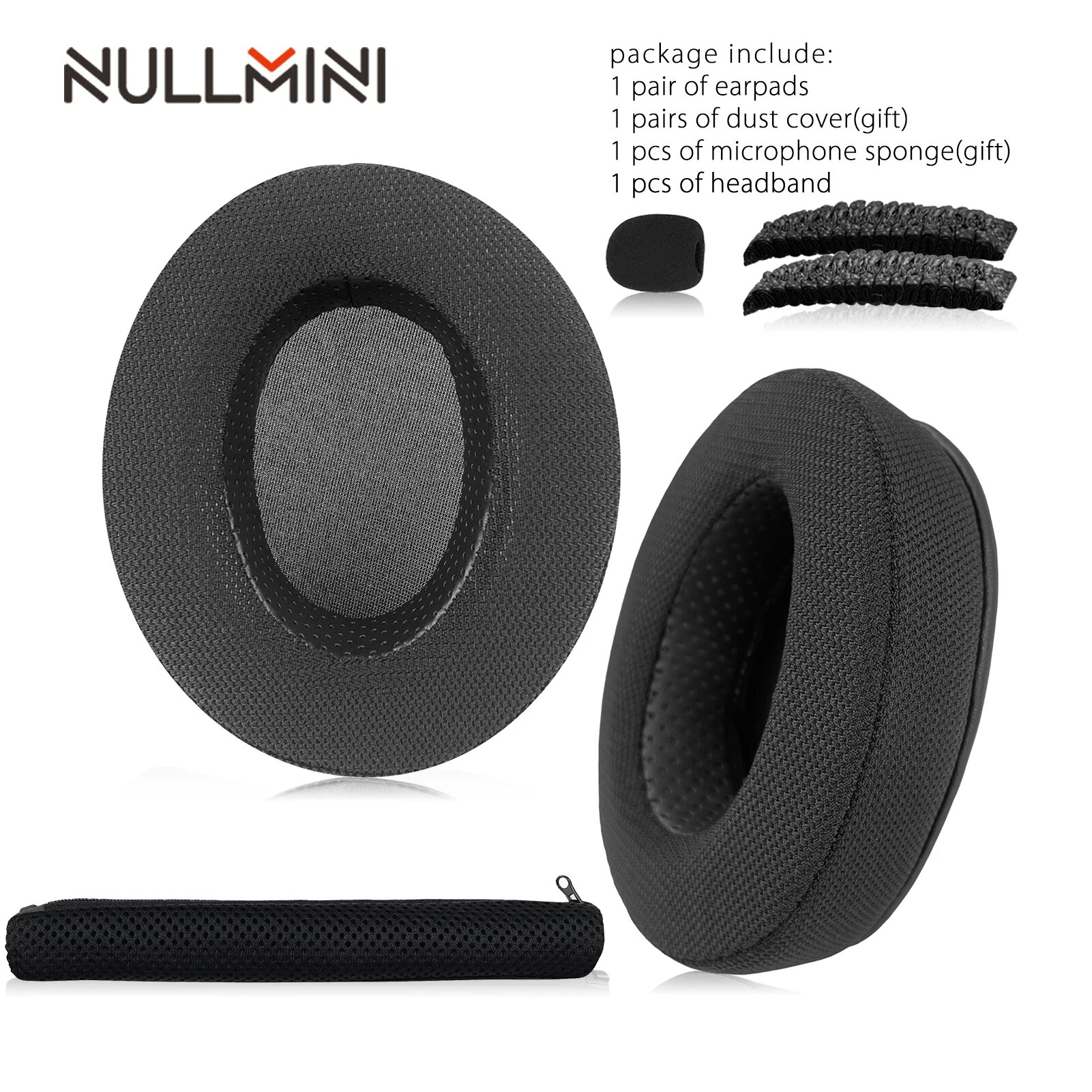 Сменные амбушюры NullMini для Havit H2002D H2008D Черный, type8 and band A