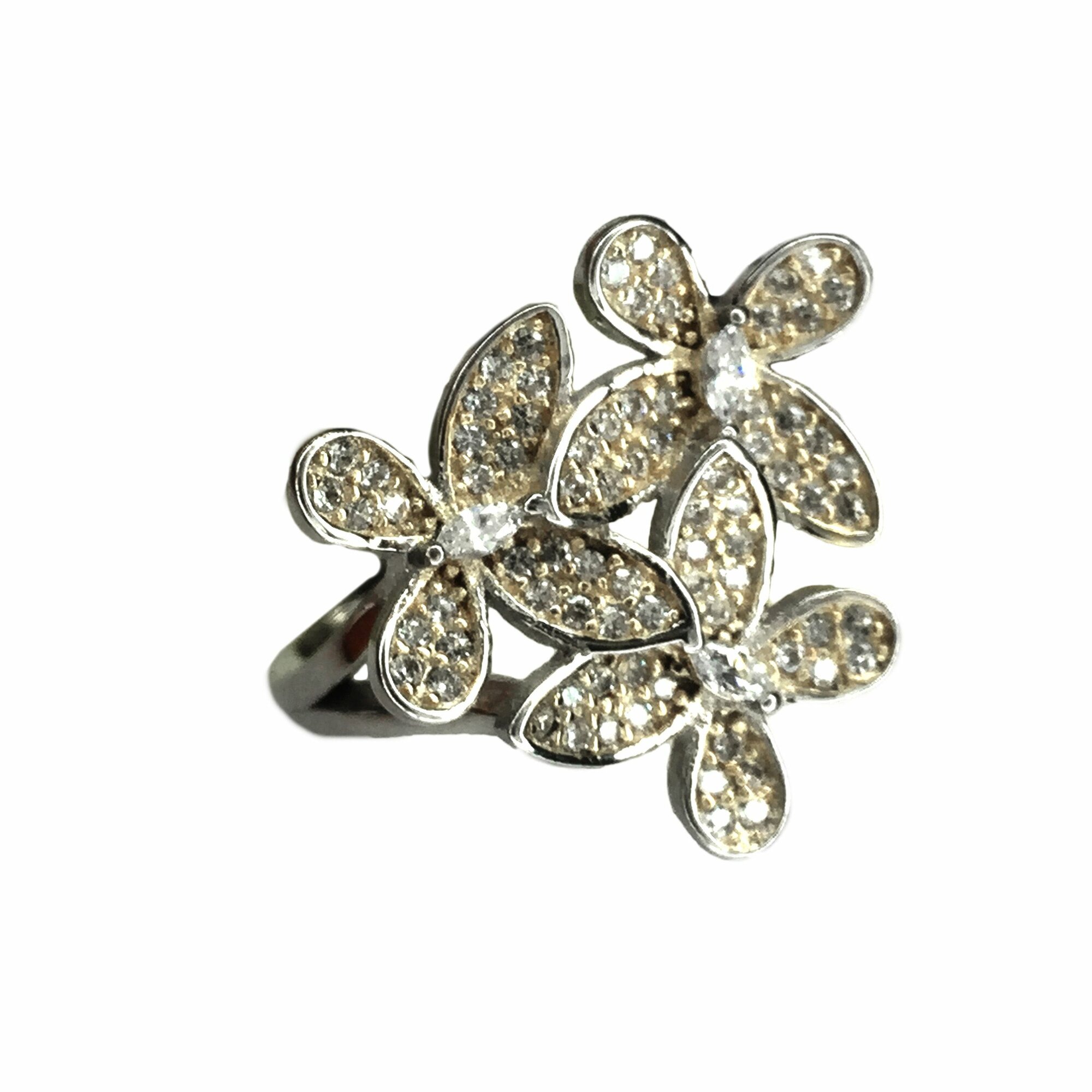 Кольцо, серебро, 925 проба, родирование