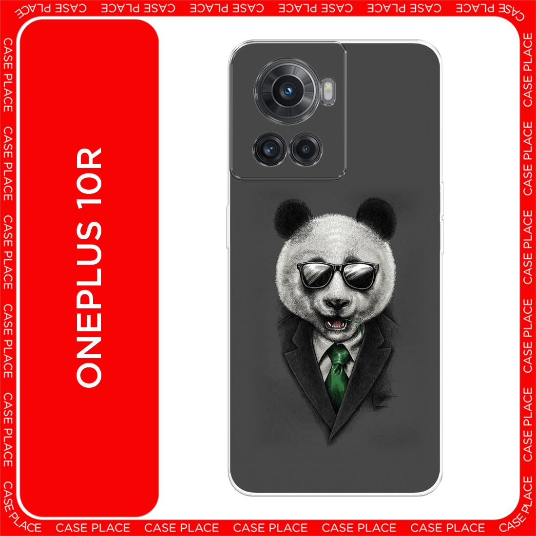 Чехол на OnePlus 10R / Ван плюс 10R с принтом Деловая панда