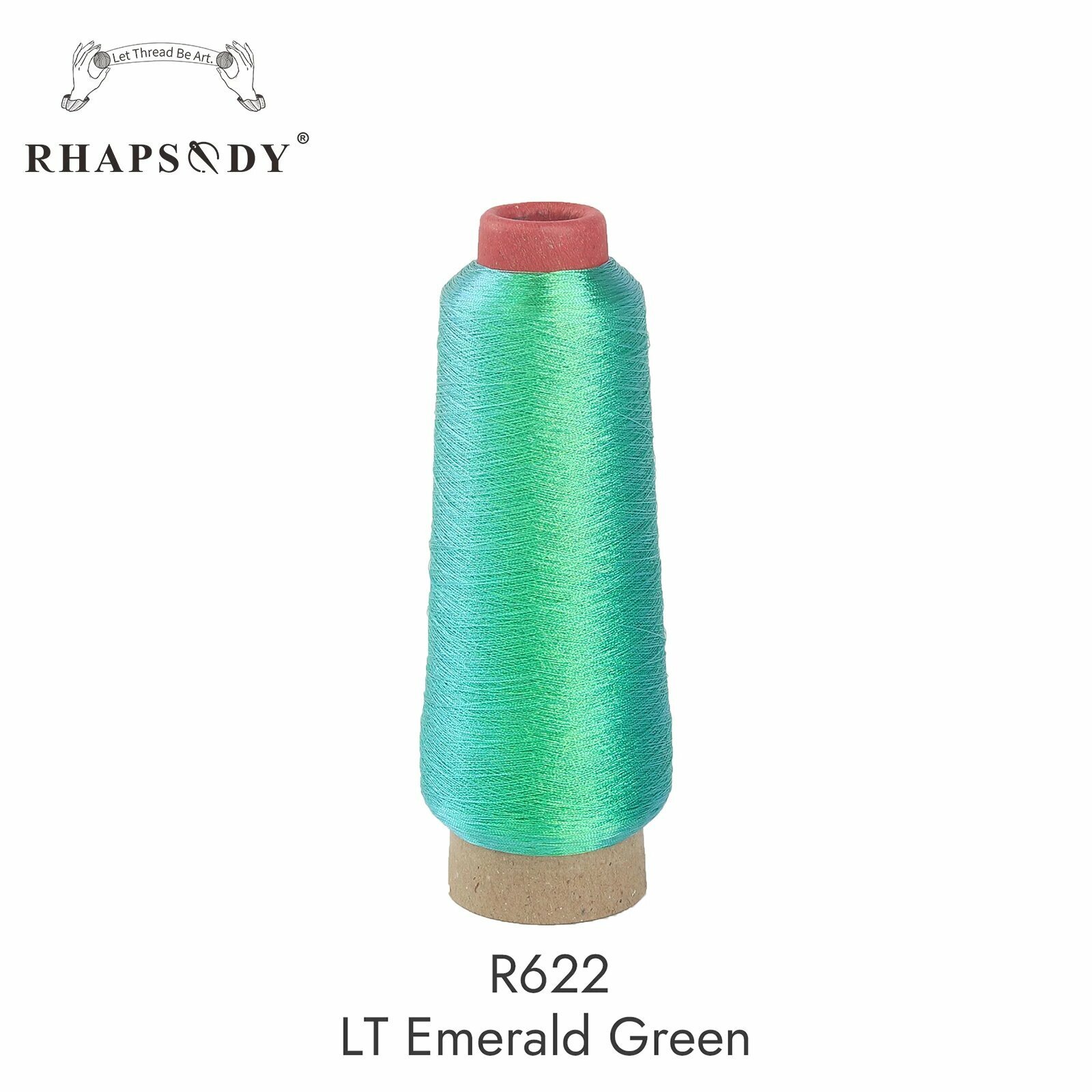 Нить Rhapsody Super Chameleon 2500м, Металлическая, Радужная, 150D, Для R622 Emerald Green