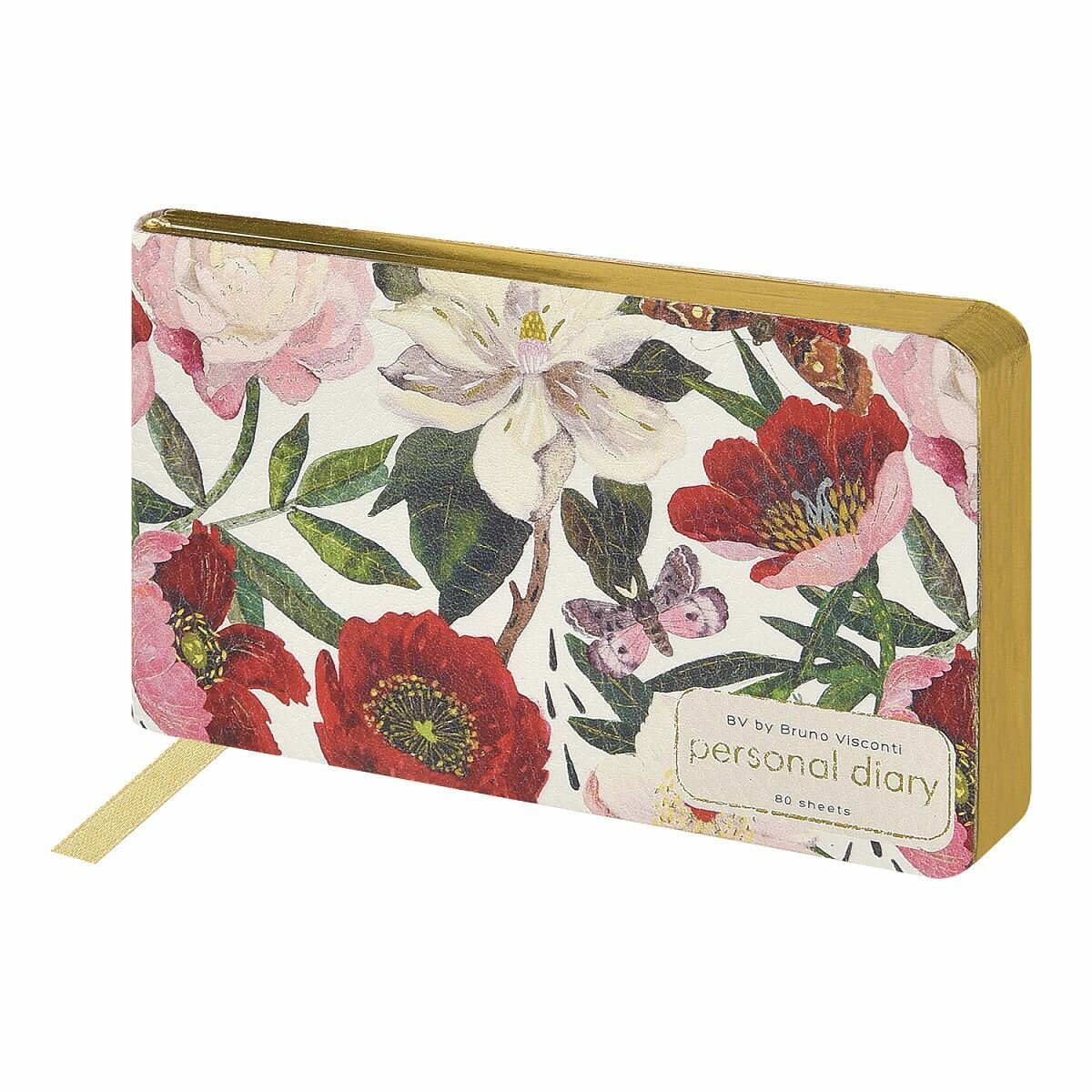 Еженедельник BrunoVisconti "Пионы" недатированный 142*84мм 80л