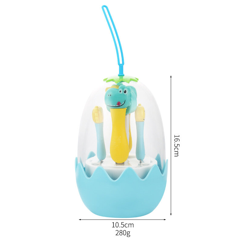 304 Нержавеющая сталь Детская столовая посуда динозавра Яйцо набор из нержавеющей стали ложка вилка детское обучение