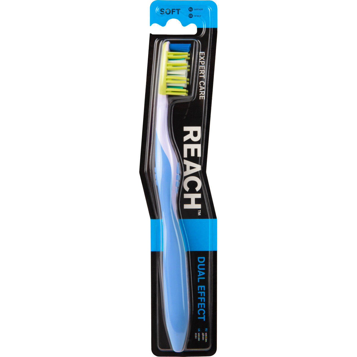 Зубная щетка Reach Dual effect, массаж дёсен, мягкая