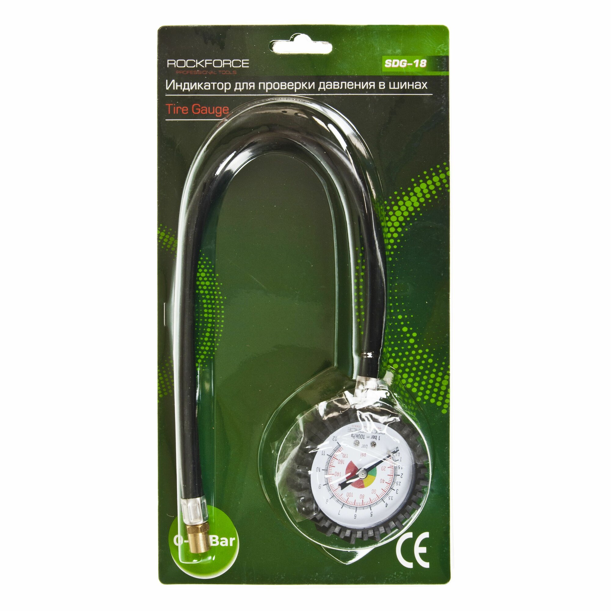 Индикатор RF-SDG-18 для проверки давления в шинах (0-12 Bar), в блистере ROCKFORCE