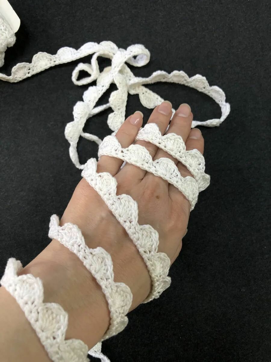 Тесьма-макраме отделочная белая, 1,0 метр, Италия