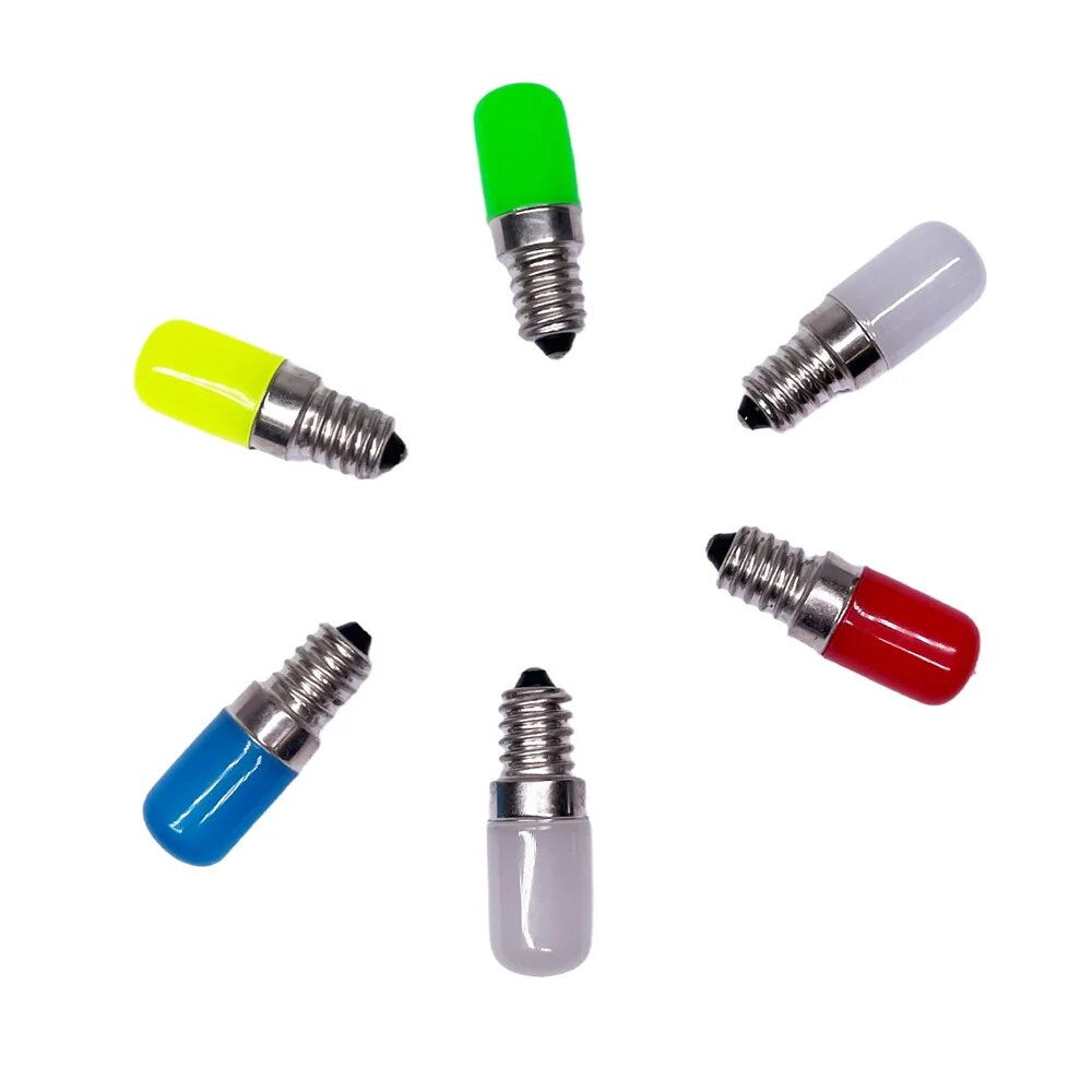 Светодиодные лампы aoyuansea T18 2 шт, красный, синий, зеленый, желтый E14, Синий