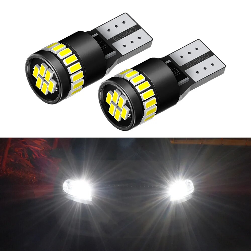 Светодиодная парковочная лампа AUXITO 2x W5W T10 Canbus, без ошибок, 194 168, для Kia Rio белый