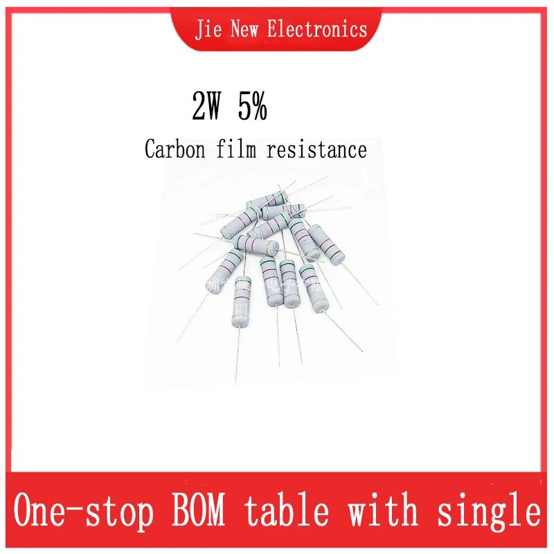 Оксидные пленочные резисторы JXDZXL 20 шт, 2 Вт, 5%, 0R-10M Ом 2.2R