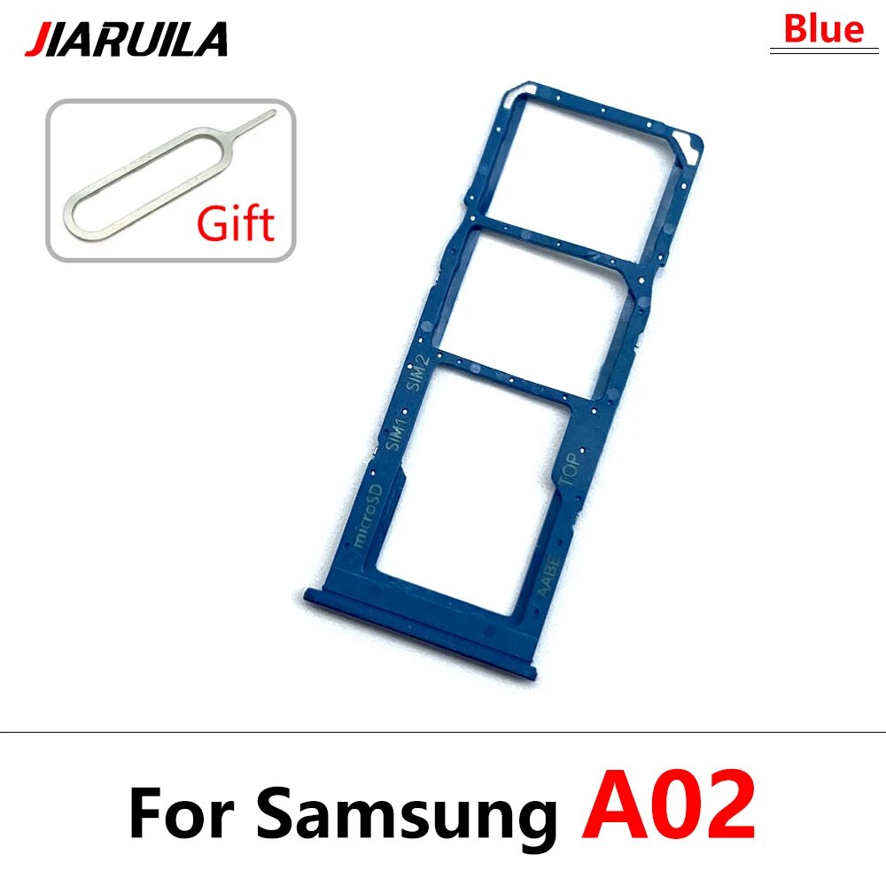 Слот SIM-карты для Samsung A02 Blue + штифт
