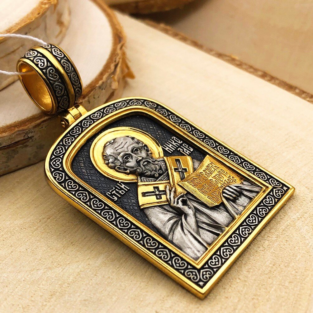 Подвеска, серебро, 925 проба, оксидирование, золочение, чернение