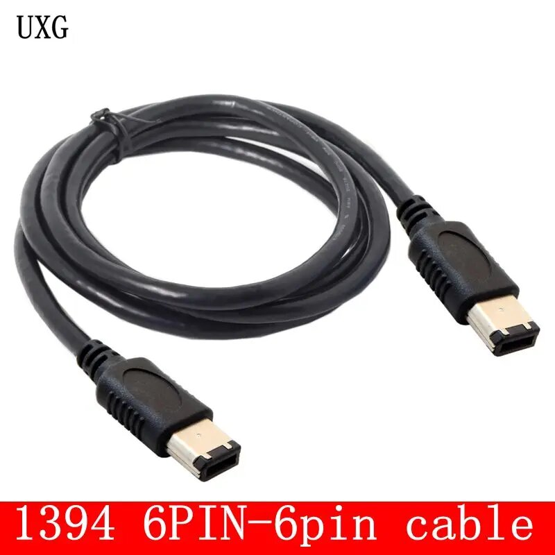 UXG Кабель IEEE 1394 FireWire 400 черный 1.8m