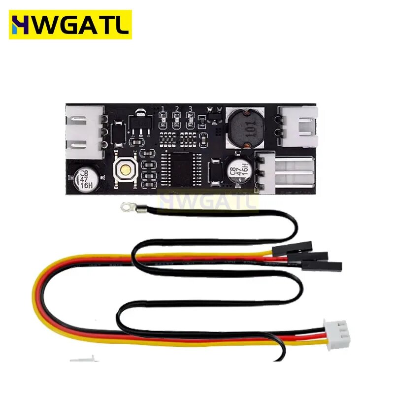 DC 12 В ШИМ-контроллер скорости вентилятора, регулятор скорости 2-3 провода, компьютерный переключатель контроля температуры для ПК, процессор, кулер, вентилятор, сигнализация STK IC