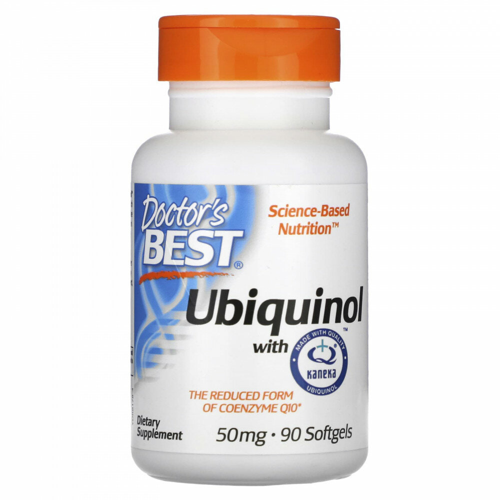 Doctor's Best, убихинол с Kaneka Q+®, 50 мг, 90 капсул
