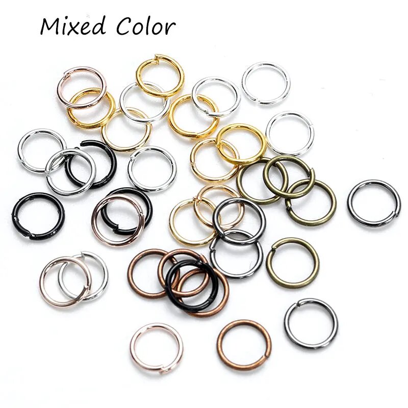 Открытые кольца из железа QIAO 200 шт, 4-10 мм 0.7x4mm-200pcs, Mixed Color