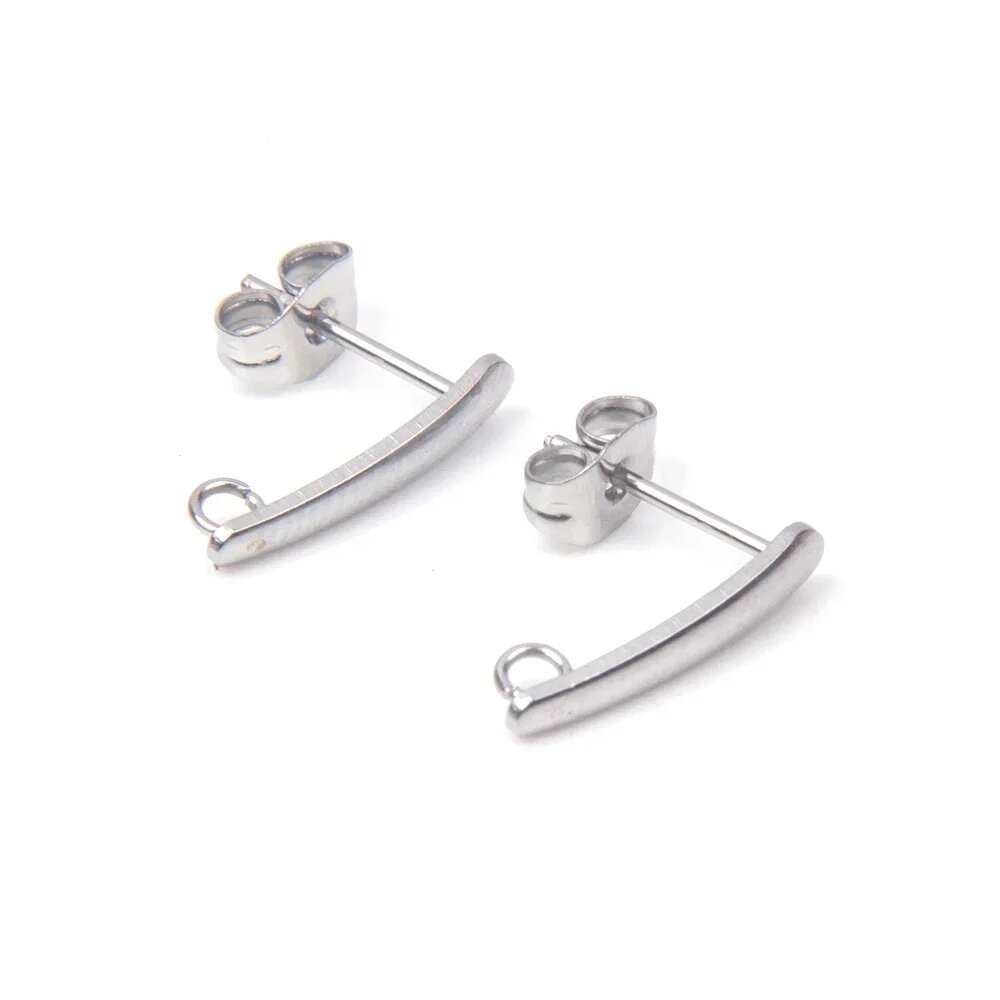 Основы для сережек-гвоздиков из нержавеющей стали XHN, 20 шт. ED-076-Steel