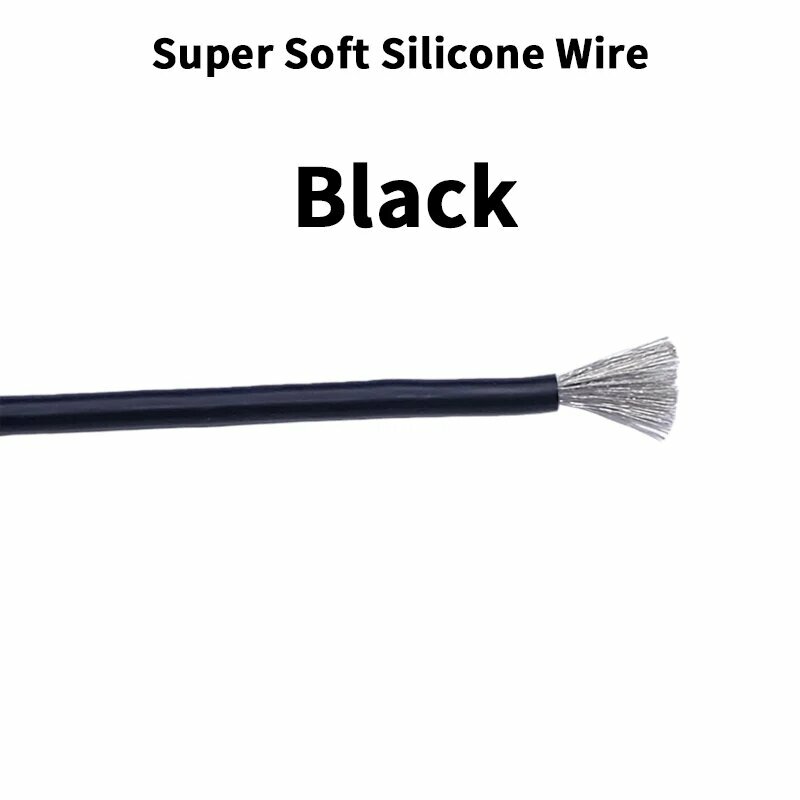 Термостойкий медный провод с силиконовой изоляцией 30-8 AWG 18AWG, черный, 3M