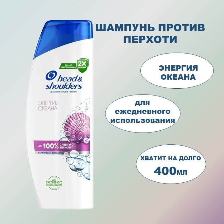 Шампунь от перхоти для всех типов волос Энергия Океана, 400мл