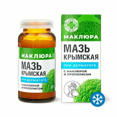Мазь Крымская При дерматите с маклюрой и прополисом ТМ Крымский Лекарь, 30 гр.
