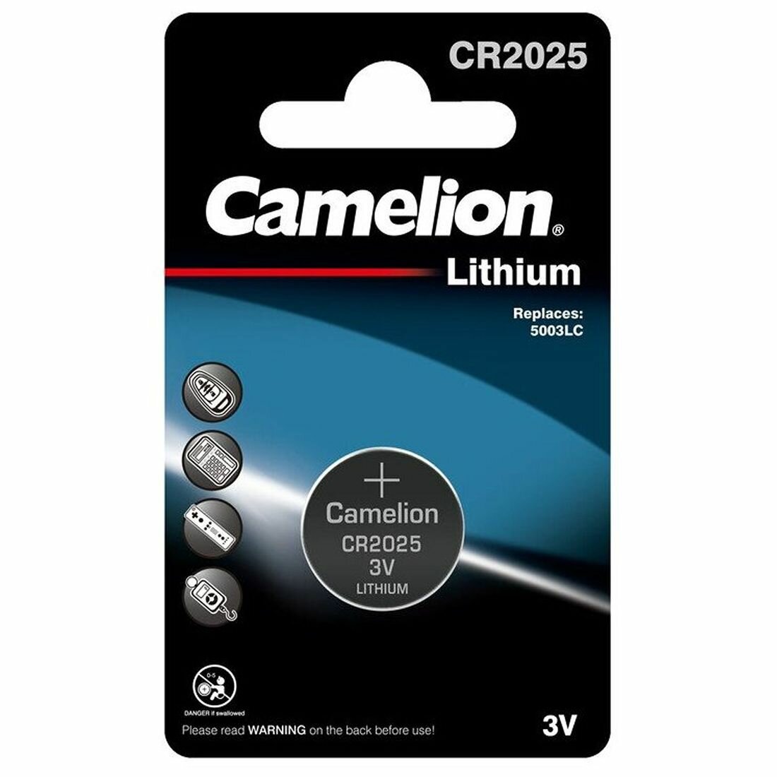 Батарейка литиевая Camelion CR2025 BP1 3V CR2025-BP1 (цена за 1шт.)
