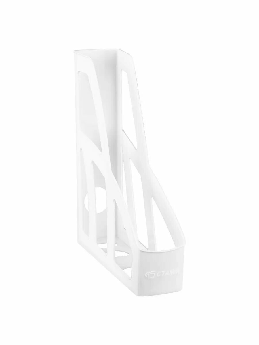 Лоток для бумаг вертикальный "Лидер", белый, ширина 75, 3 шт