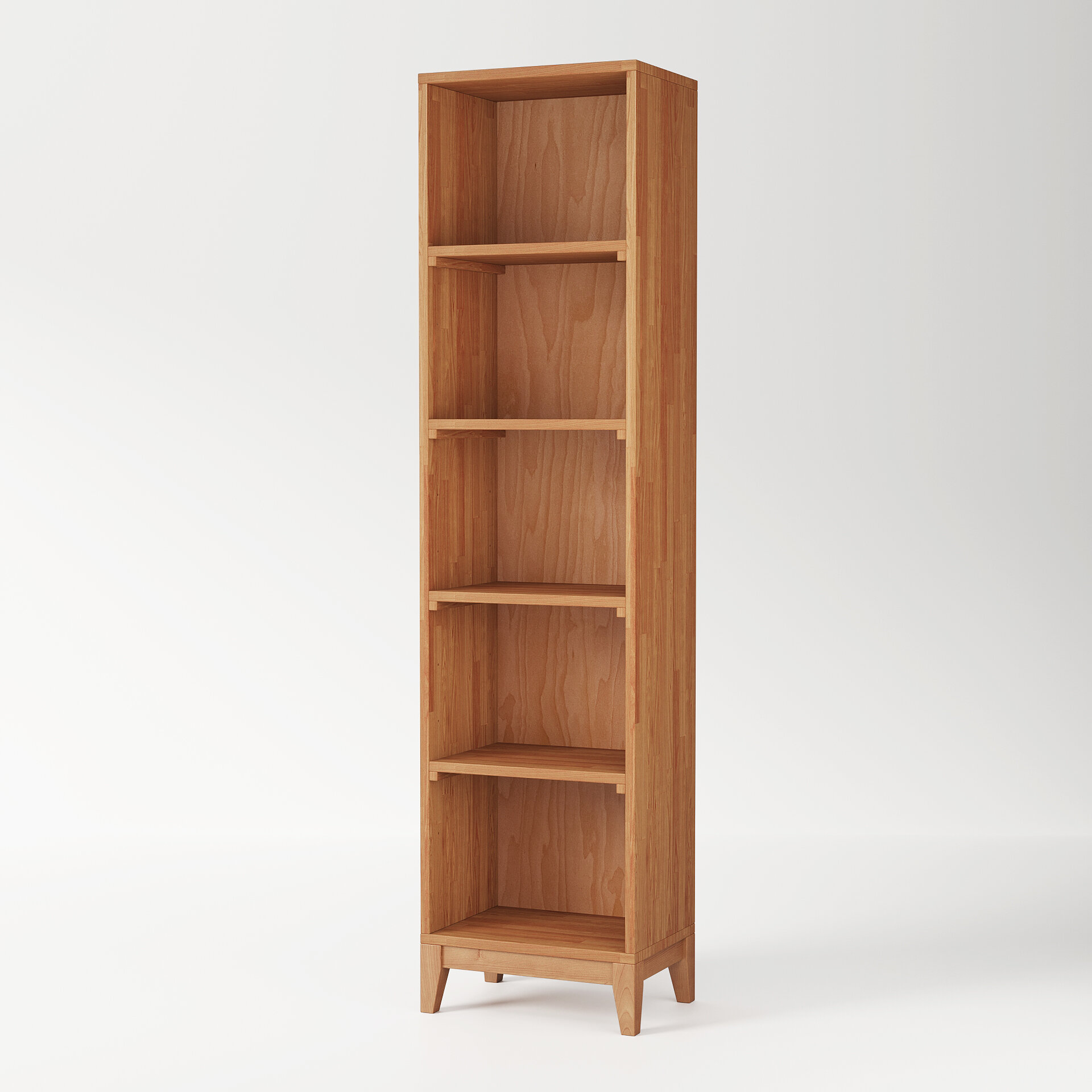 Стеллаж деревянный, Scandy, 200х50х35 см, Hansales, цвет темный орех