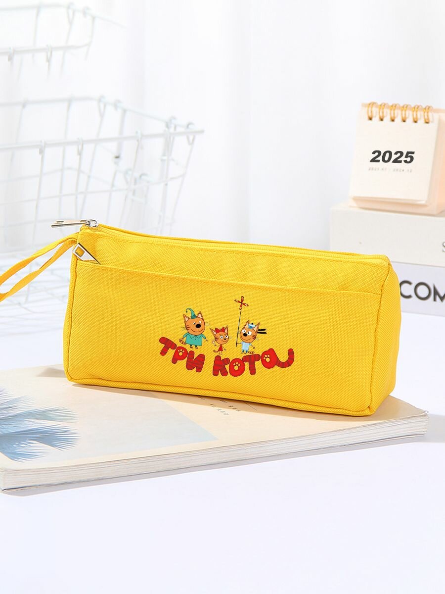 Пенал с изображением Три Кота для школьников