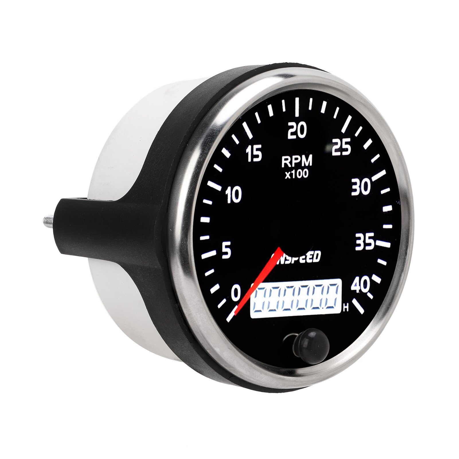 Тахометр 85 мм/3,35 дюйма, 0–4000 об/мин, IP67, водонепроницаемая белая янтарная подсветка для 1–8-цилиндрового бензинового двигателя
