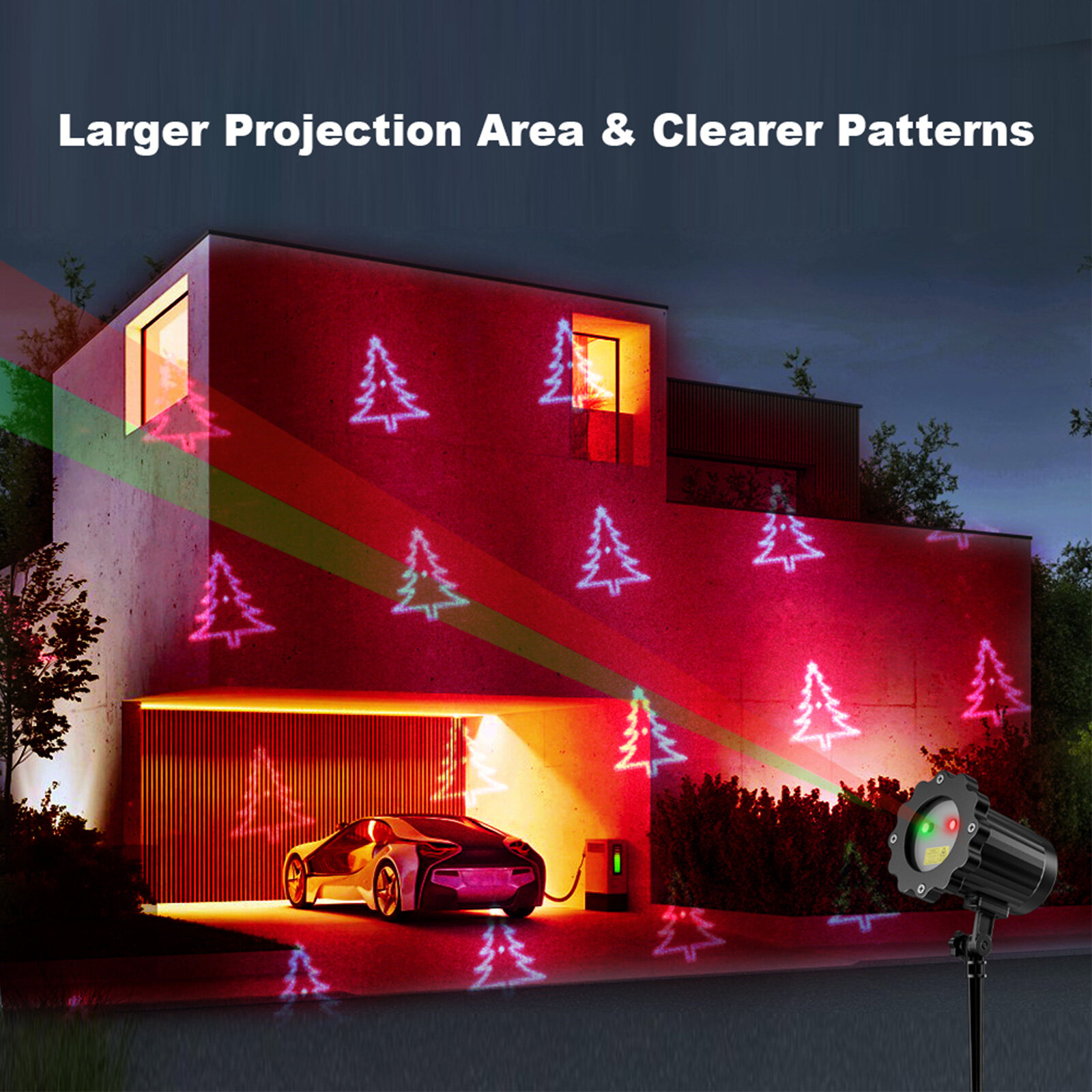 Рождественский проектор, 10 моделей, светодиодные проекционные огни с дистанционным управлением, красное и зеленое звездное шоу для рождественских праздников в помещении и на открытом воздухе