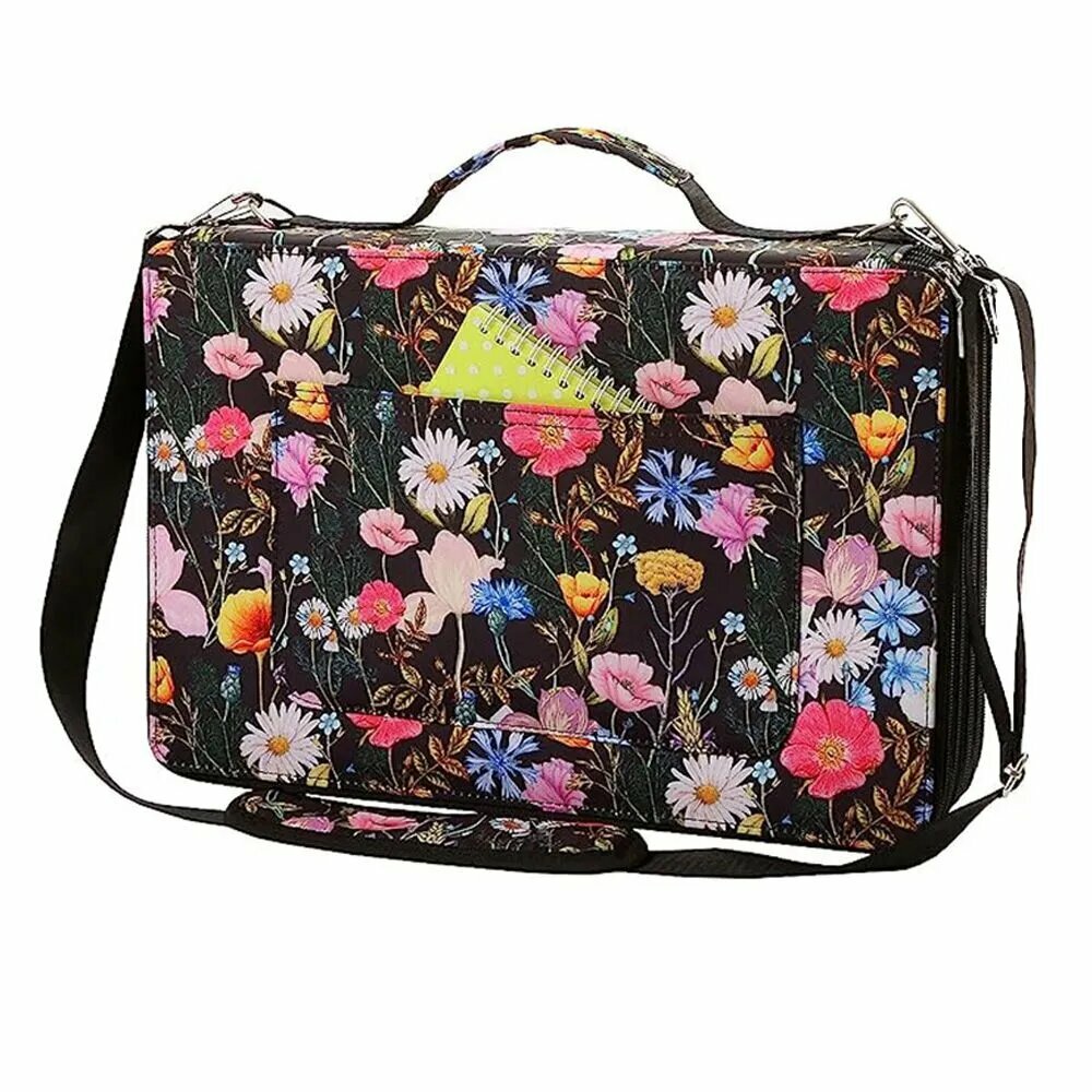 Пенал школьный DIANNY с 480 слотами для девочек органайзер5-слойной молнией пеналы -- черный