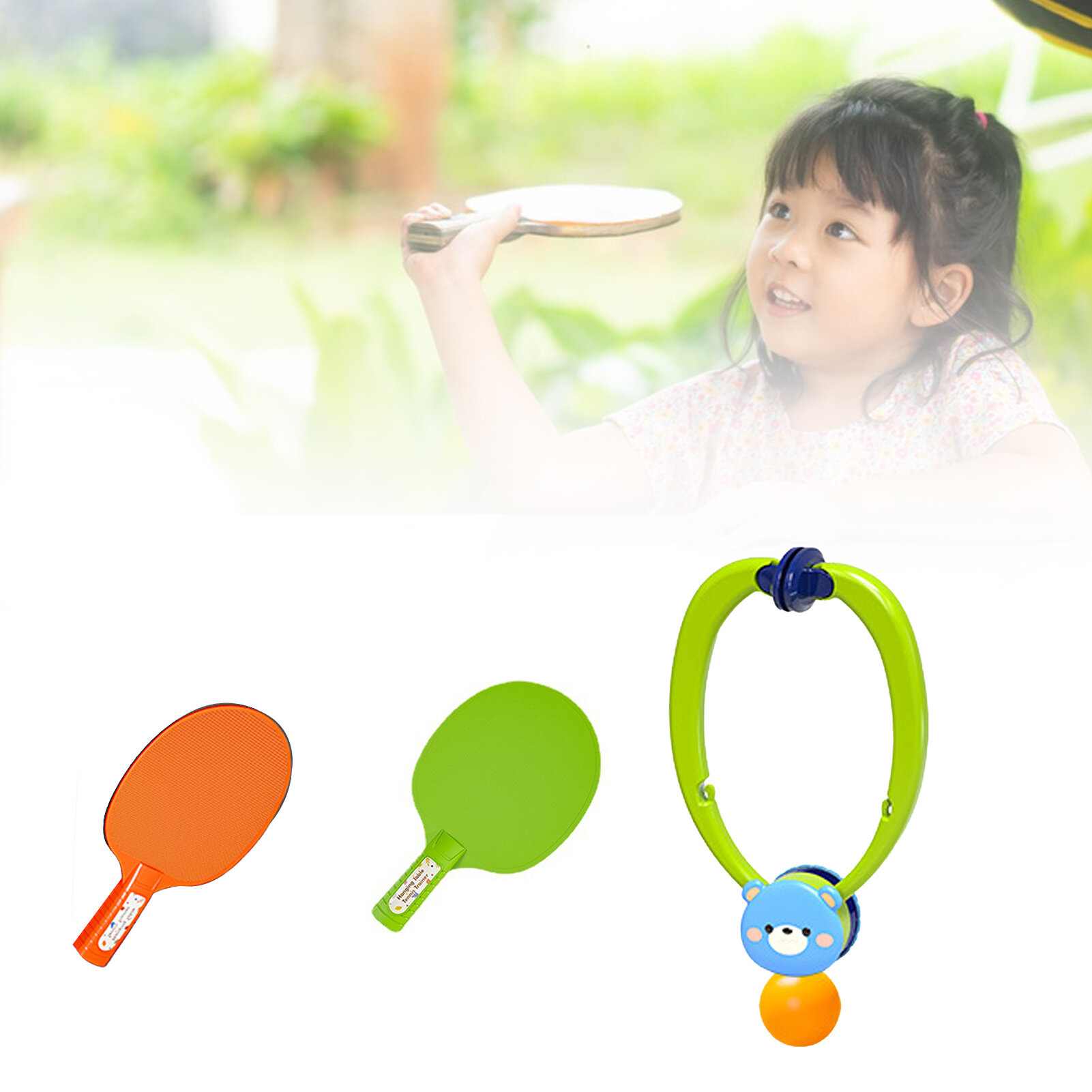 Оборудование для тренировок по настольному теннису, комплект для самообучения для настольного тенниса в помещении, подвесной тренажер для пинг-понга, зеленый