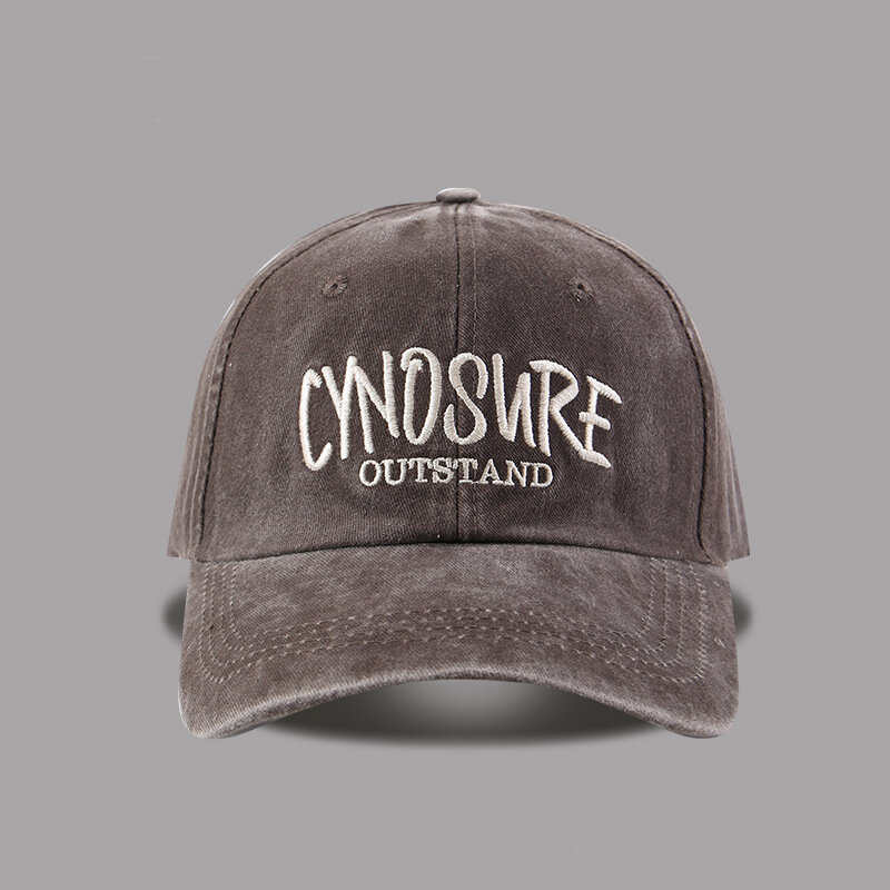 Весна и лето, новый стиль, потертая старая ретро-бейсболка с вышитыми буквами для женщин, широкие поля, глубокий верх, показывающий маленькую кепку-утконос