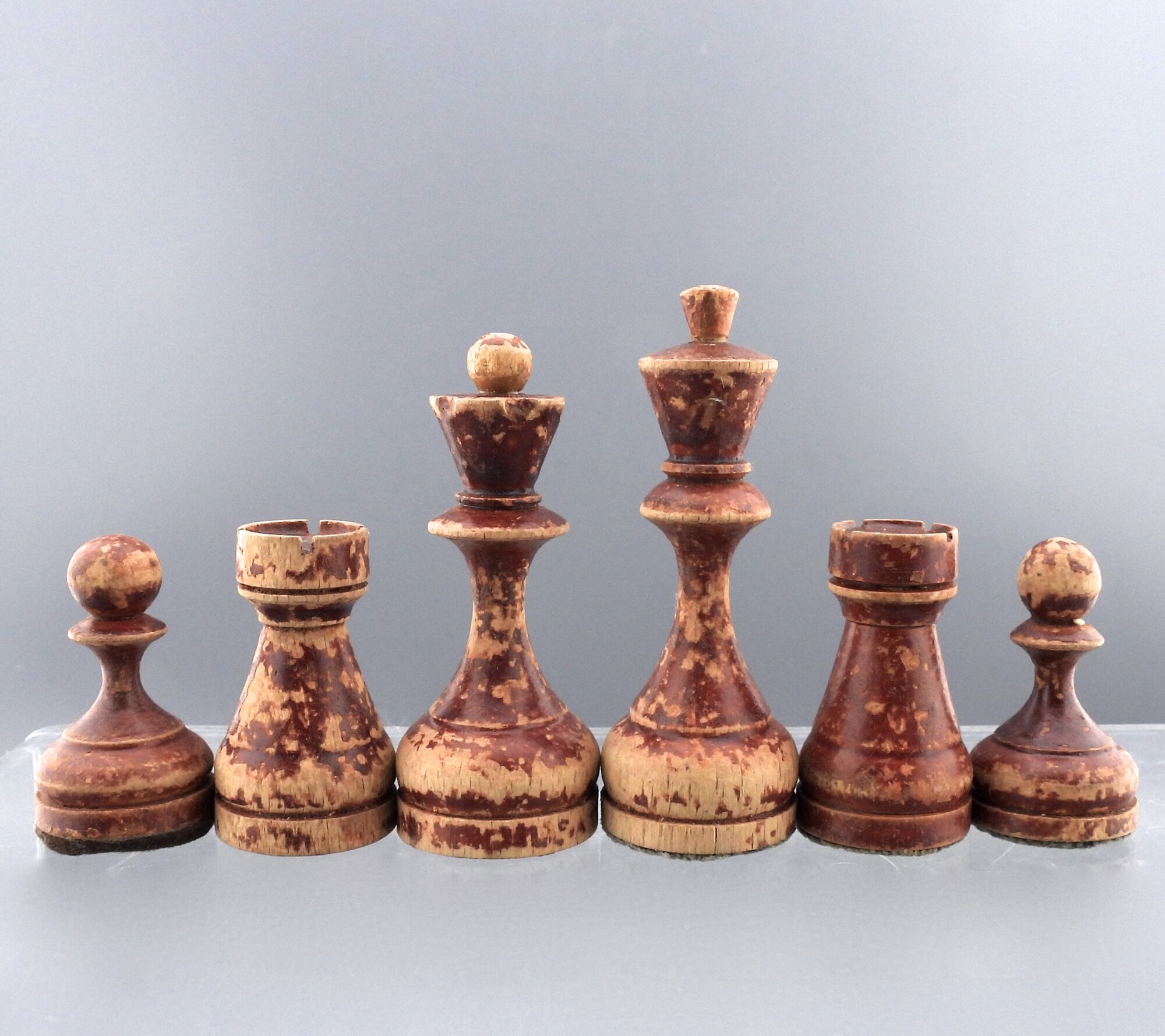 Шахматы старинные деревянные набор 6 шт СССР 1930-1940-е гг