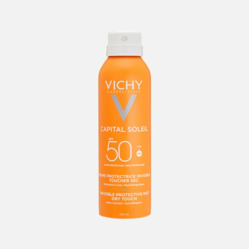 Vichy Солнцезащитный увлажняющий спрей-вуаль SPF 50, 200 мл